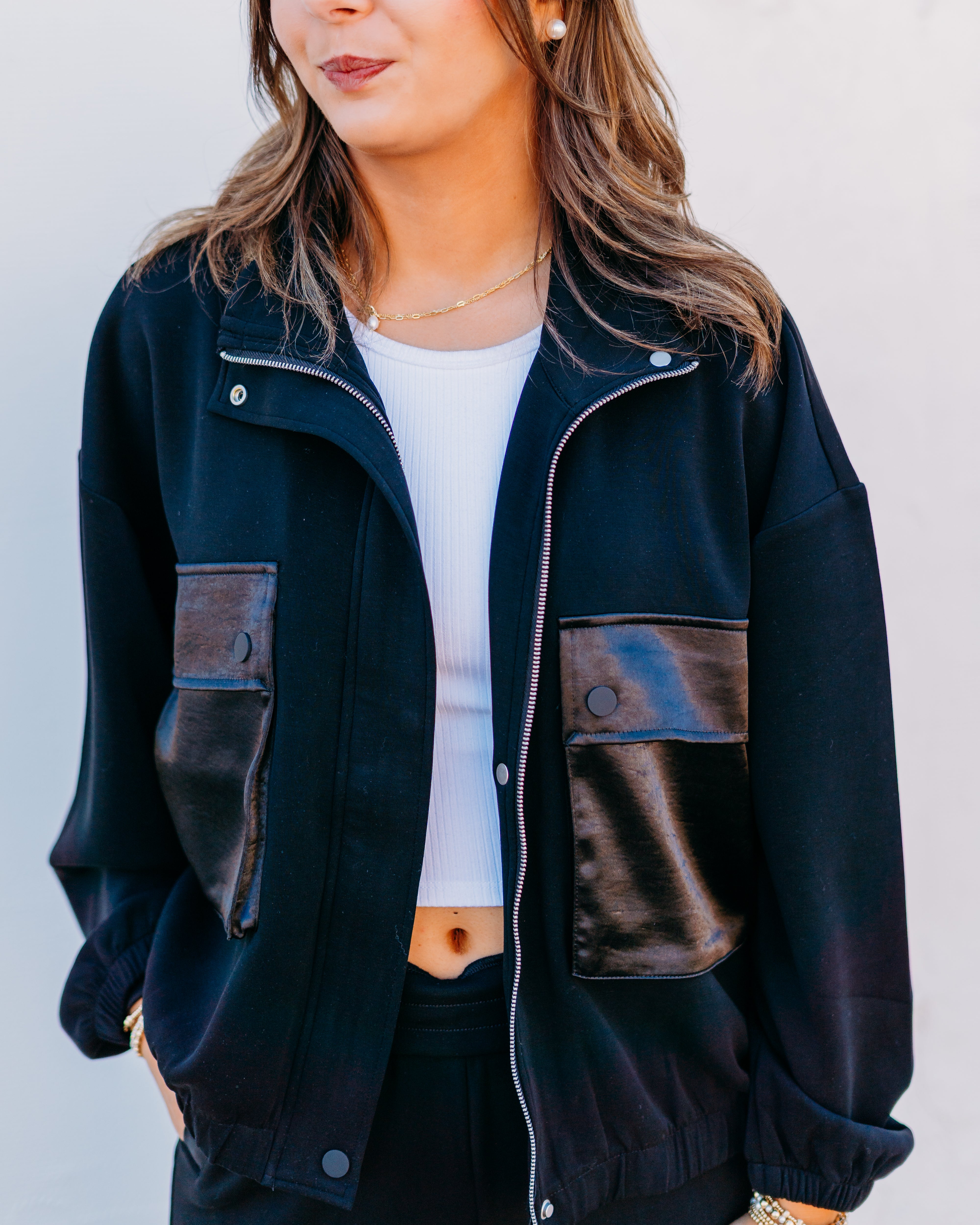 Esqualo: Black Modal Jacket (05501) – The Vogue Boutique